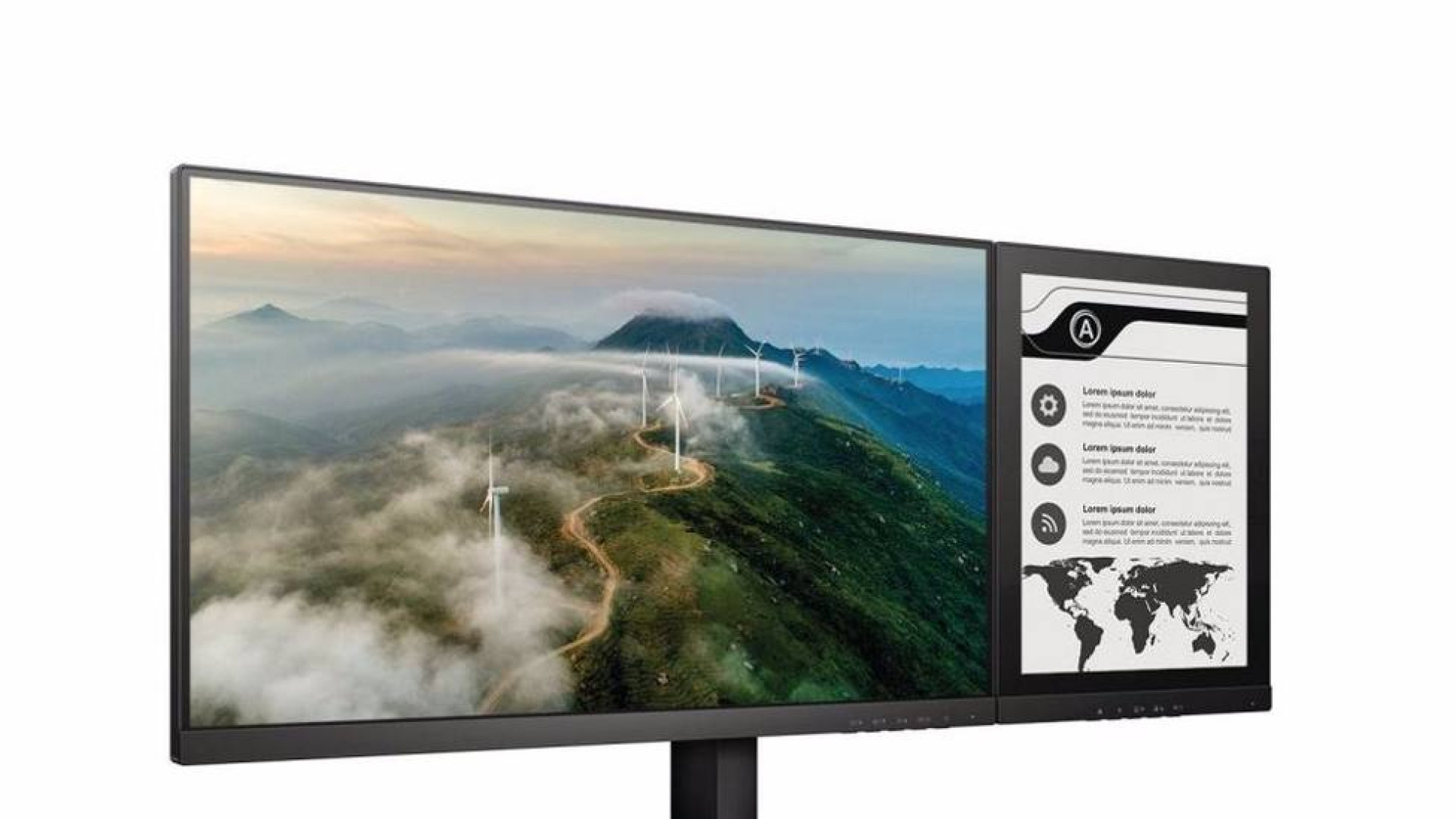 Gadgets: Philips presenta un monitor con un panel secundario de tinta electrónica