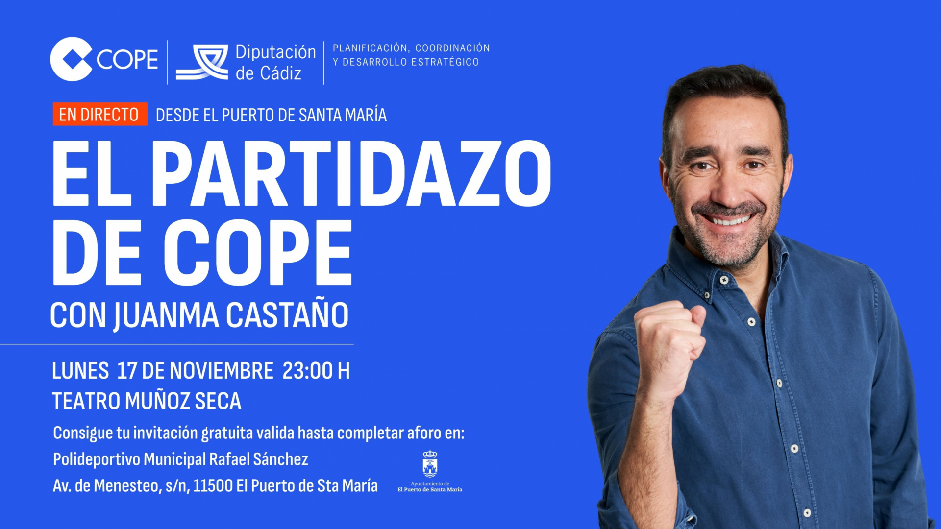 'El Partidazo de COPE', en directo desde El Puerto de Santa María